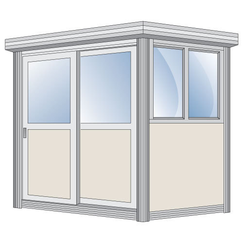 PortaFab | 3 x 5 Parking Lot Booth, Valet Booth, Attendant Booth