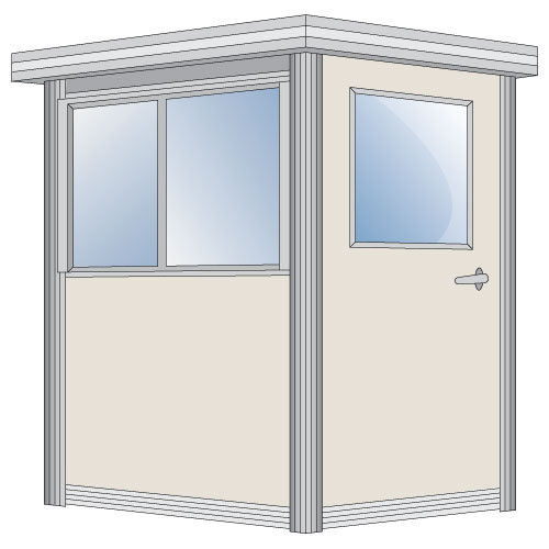 PortaFab | 4 x 3 Parking Lot Booth, Valet Parking Booth, Attendant Booth